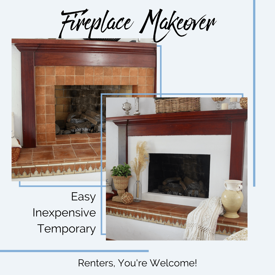 Fireplace Makeover DIY - Easy and Inexpensive - South House Designs