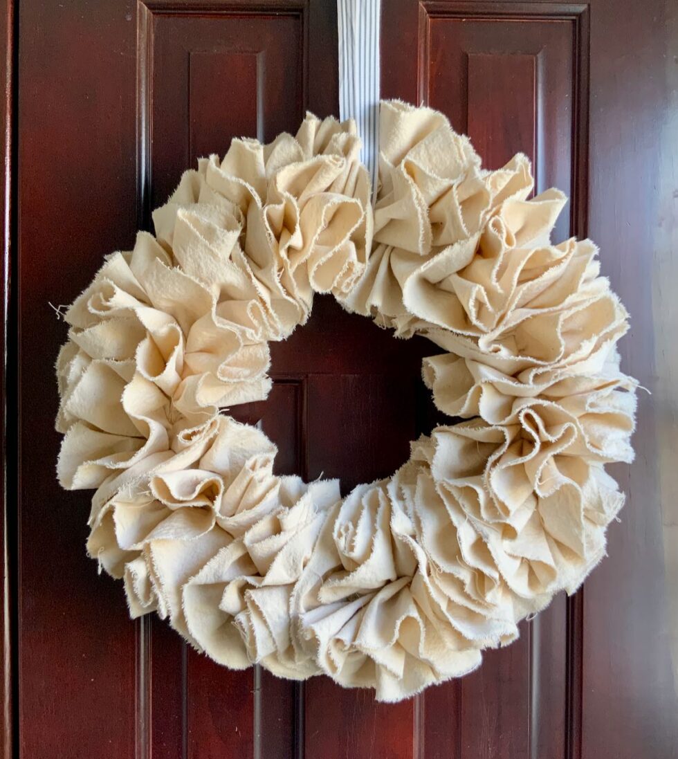 Farmhouse Canvas or Drop Cloth Wreath - South House Designs