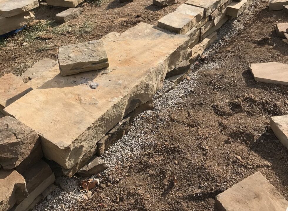 How To Build Natural Stone Retaining Wall And Steps - South House Designs