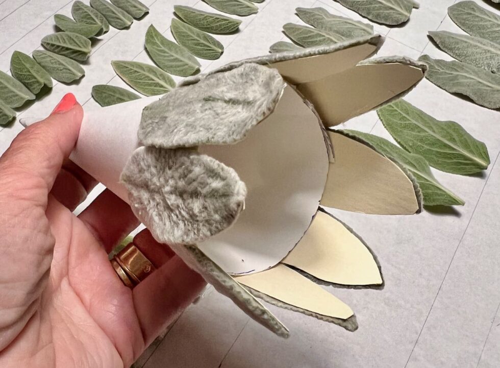 How to Make Small Christmas Trees with Fresh Lambs Ear - South House ...
