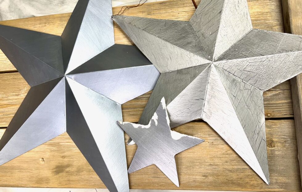 Quick & Easy Makeover of Old Patriotic Metal Stars for Christmas ...
