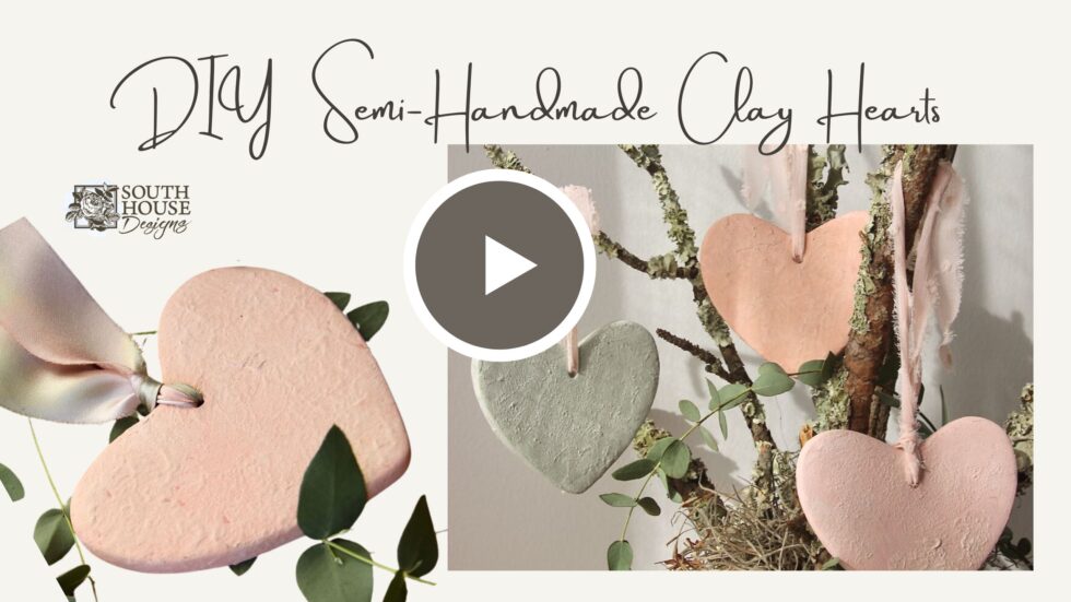 Easy How To: Modern Paint Technique on Plain Clay Hearts - South House ...