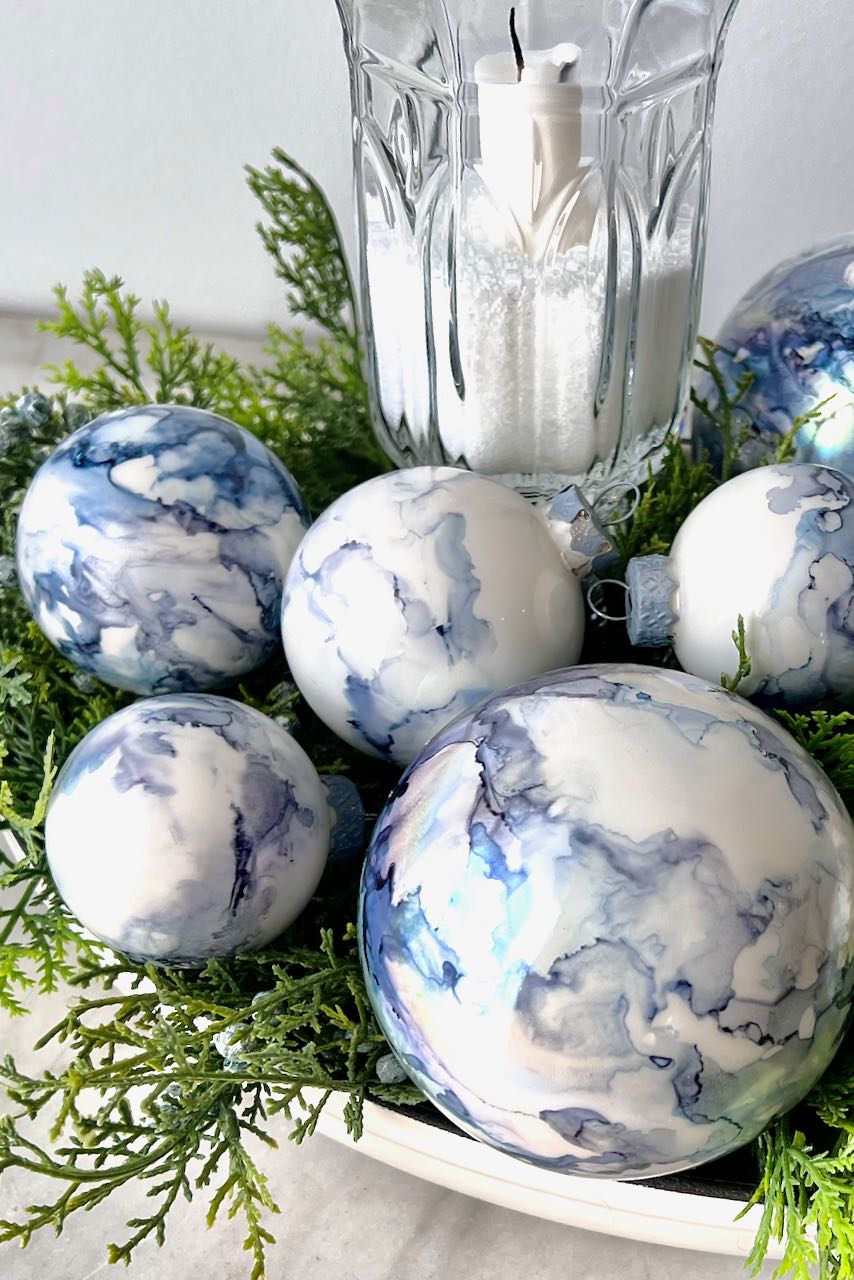 Make Stunning, Unique Alcohol Ink Christmas Ornaments DIY - South House ...