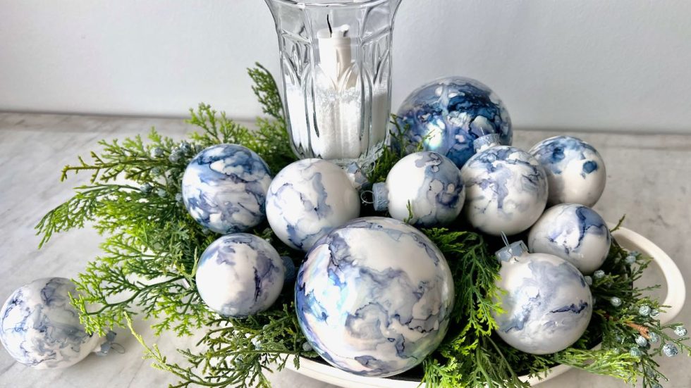 Make Stunning, Unique Alcohol Ink Christmas Ornaments DIY - South House ...