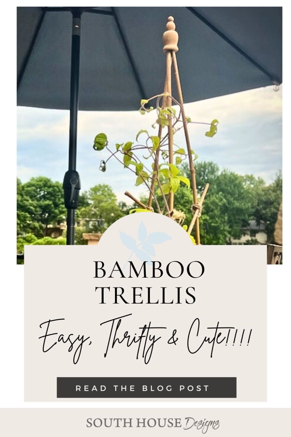 Make a Bamboo Trellis That's Quick, Easy and Really Cute! - South House ...