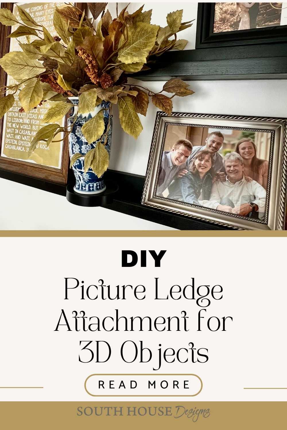 Easy DIY Picture Ledge With the BEST Game-Changing Twist - South House ...