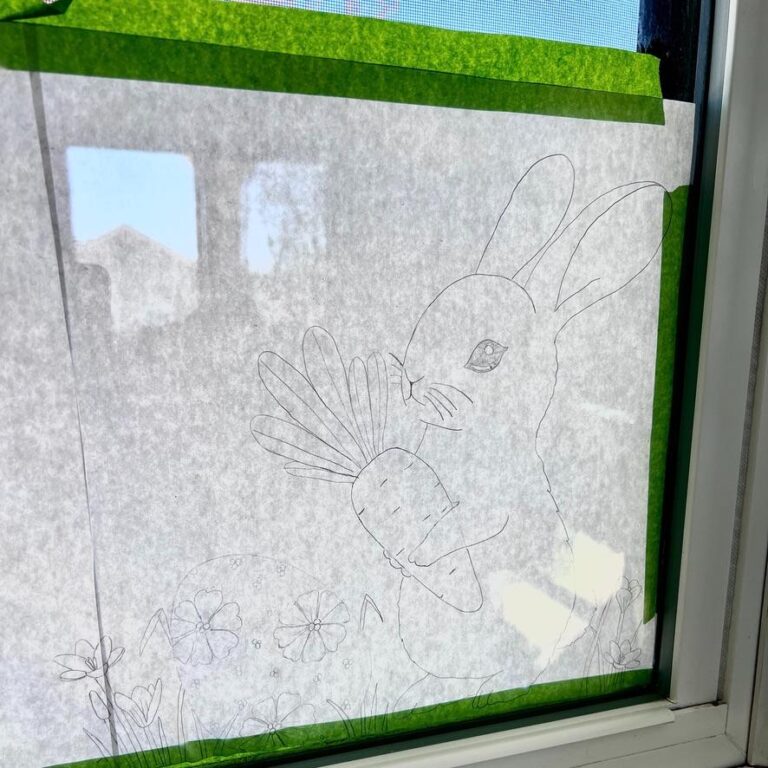 Cutest Spring Easter Window Chalk Art - Easy Tutorial + Free Templates ...