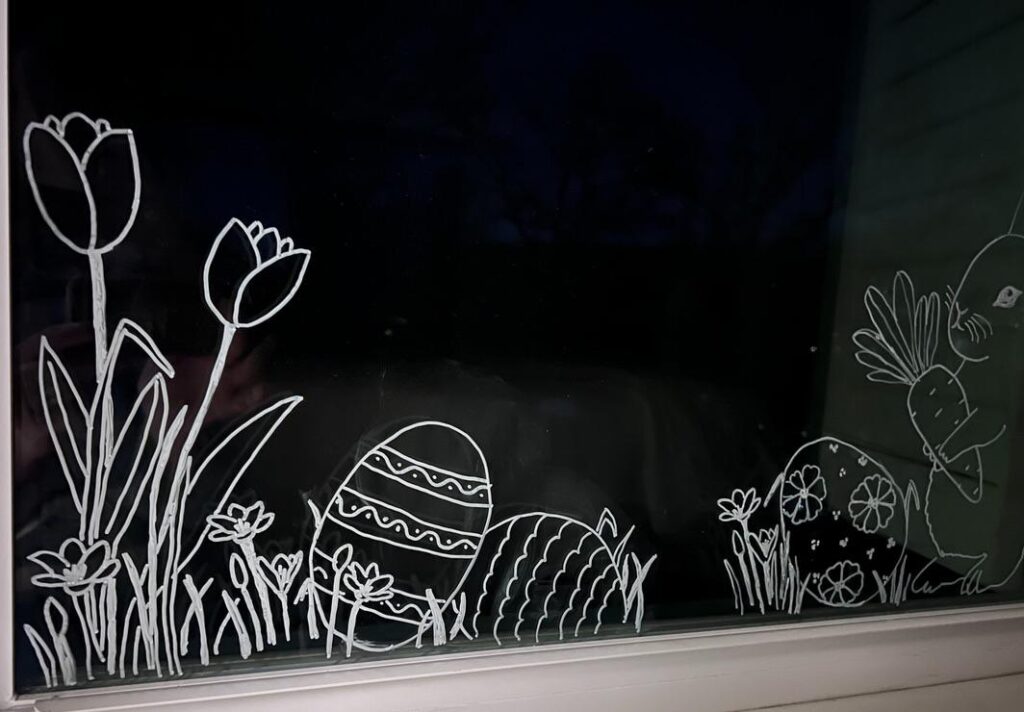 Cutest Spring Easter Window Chalk Art - Easy Tutorial + Free Templates ...